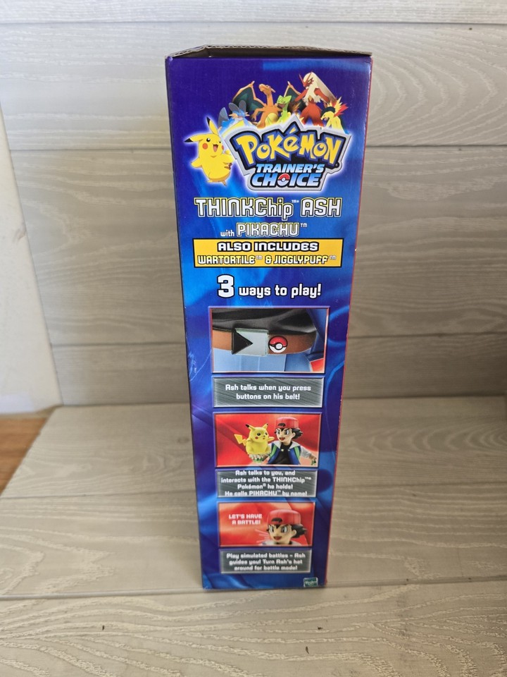 Hasbro 12" Pokemon THINKCHIP ASH & Pikachu Wartortile Jigglypuff ...