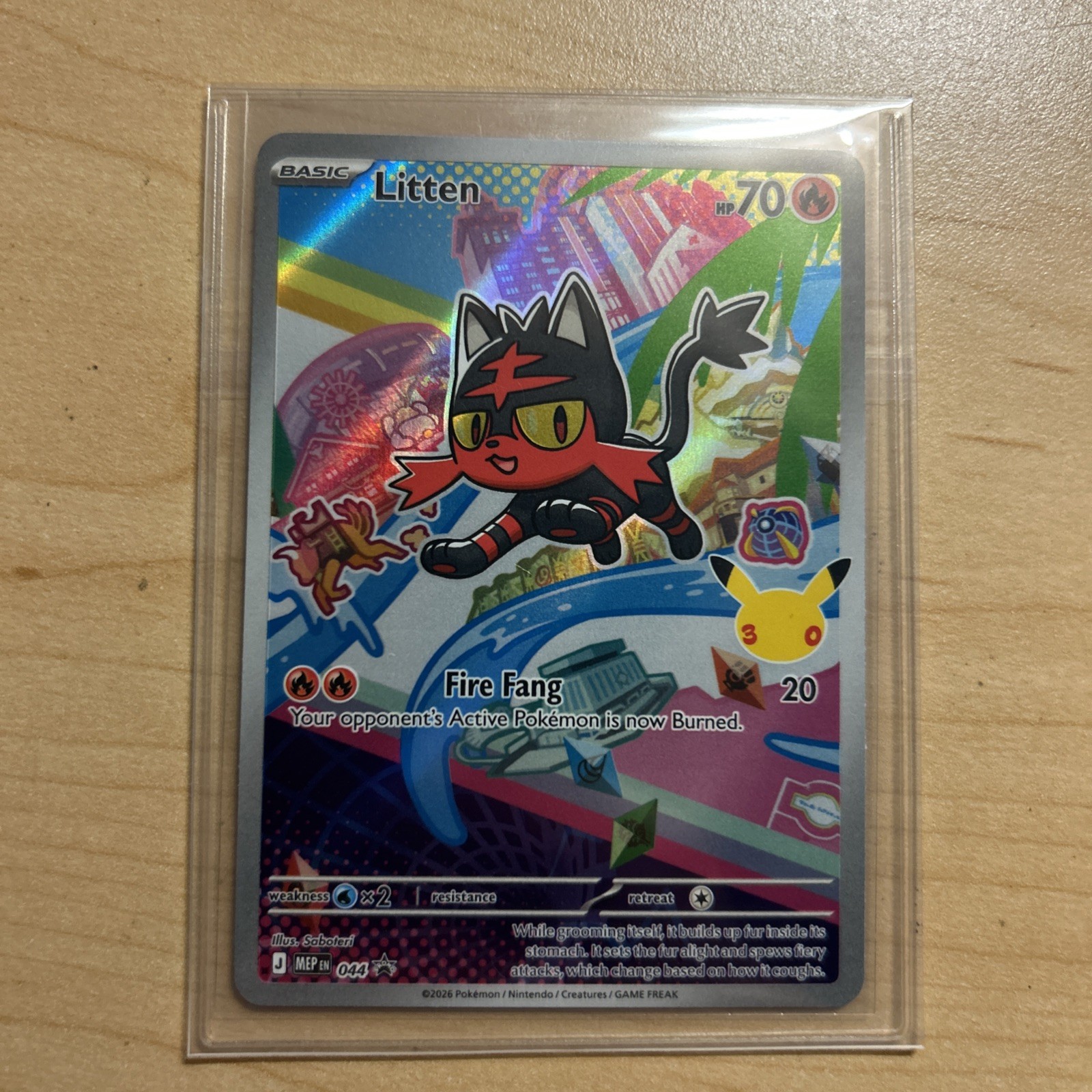 Litten MEP 044 - NM First Partner Illustration Rare Promo 30th ...