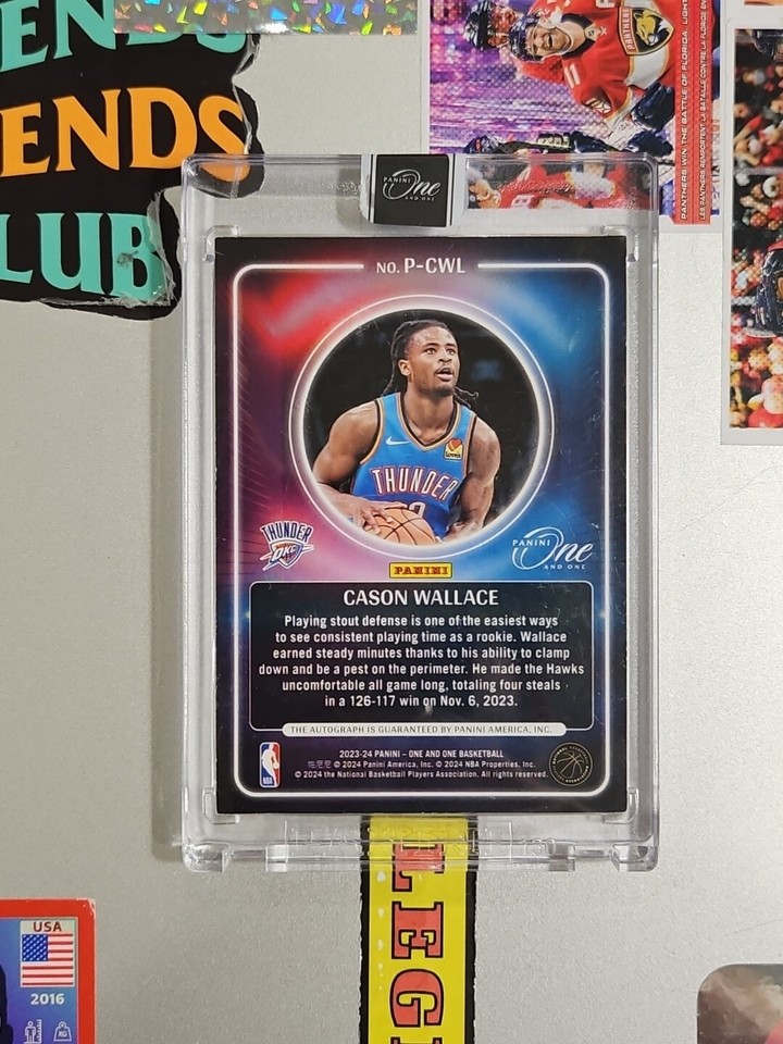 2023 Panini One & One Cason Wallace Rookie RC Signed Auto Thunder Card ...