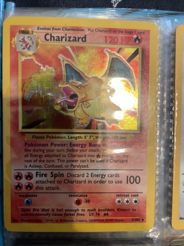 Pokemon Original Charizard Base 4/102 Rare * Holo Card MINT!!!!!! | eBay