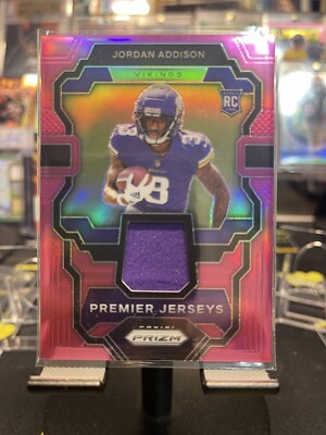 2023 Panini Prizm Jordan Addison Pink Premier Jersey RC Patch | eBay