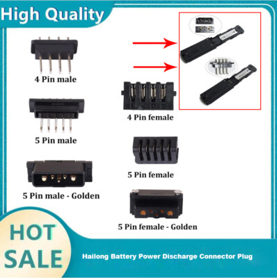 Hailong Battery Power Discharge Connector Plug 4 Pins 5 Pins Male ...