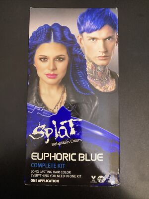 Splat Rebellious Colors Semi-Permanent Hair Dye Kit Euphoric Blue Vegan ...