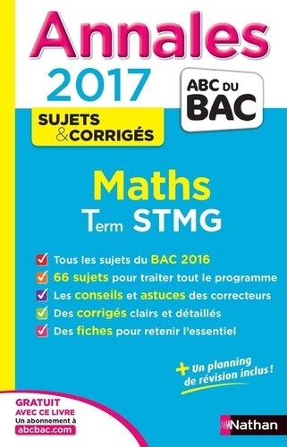 Annales ABC du BAC 2017 Maths Term STMG | eBay