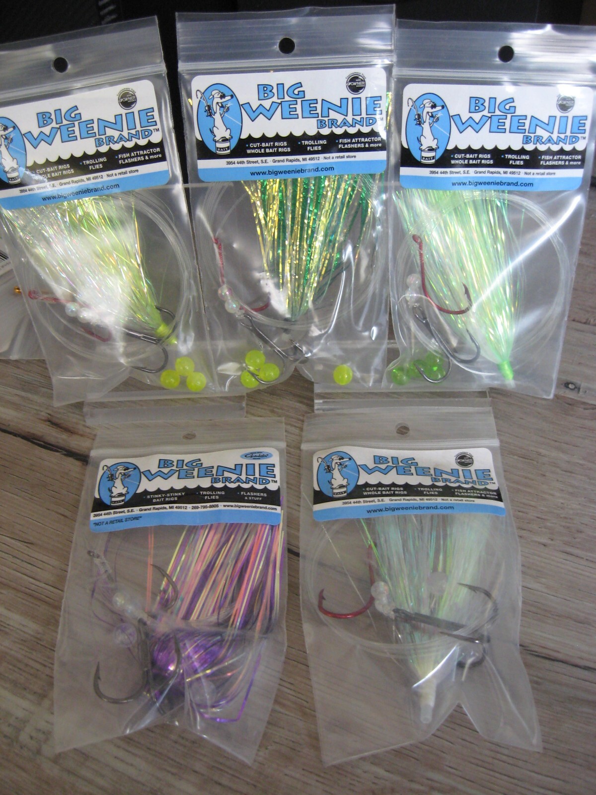 Big Weenie Rigged Trolling Fly Fishing Baits - 5 Colors To Choose | eBay