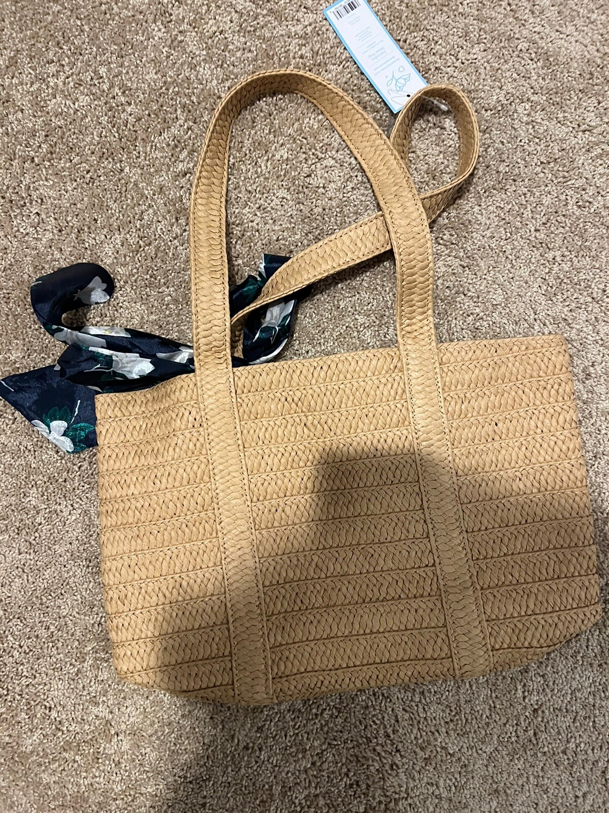 Draper James Everyday Straw Shoulder Bag - Natural for sale online | eBay