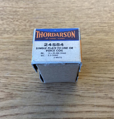Thordarson 24S54 15-20,000 Ohms to 3.5 Ohms 5 Watt Transformer | eBay