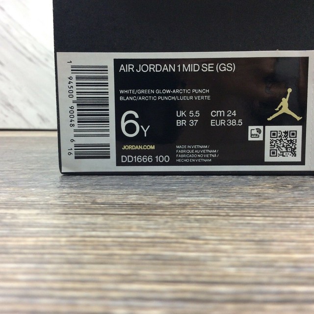 Size 7.5 - Jordan Air Jordan 1 Mid Arctic Punch Green Glow Pale Vanilla ...