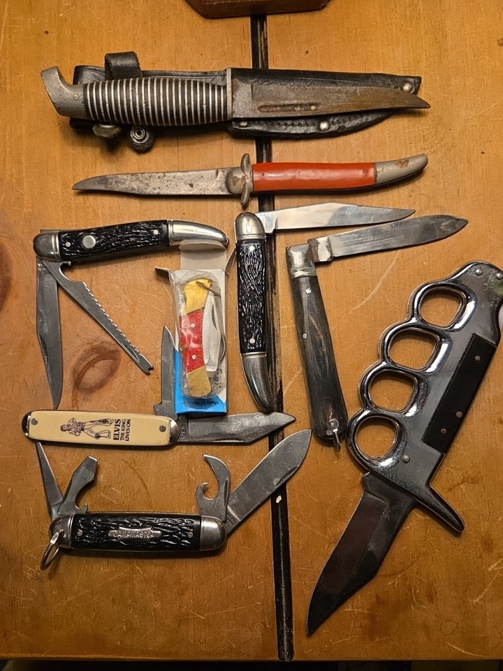 Vintage Knife Lot, 9 Pcs, ProvCut Co, Imperial, Campmaster, Elvis | eBay
