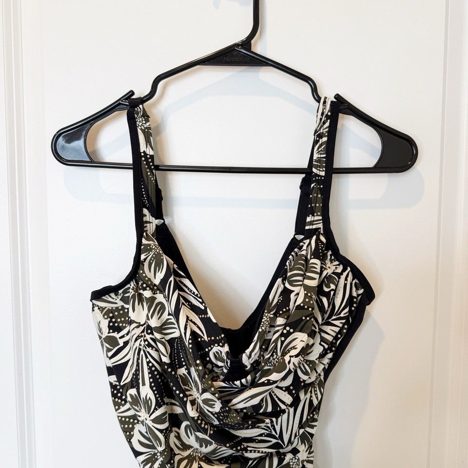 Miraclesuit One Piece Floral Swimsuit Sz 12 Rushed Underwire Slimming ...