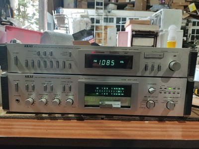 A RARE AKAI STEREO INTEGRATED AMPLIFIER AM-U04 AND AT-V04L SYNTHESIZER ...