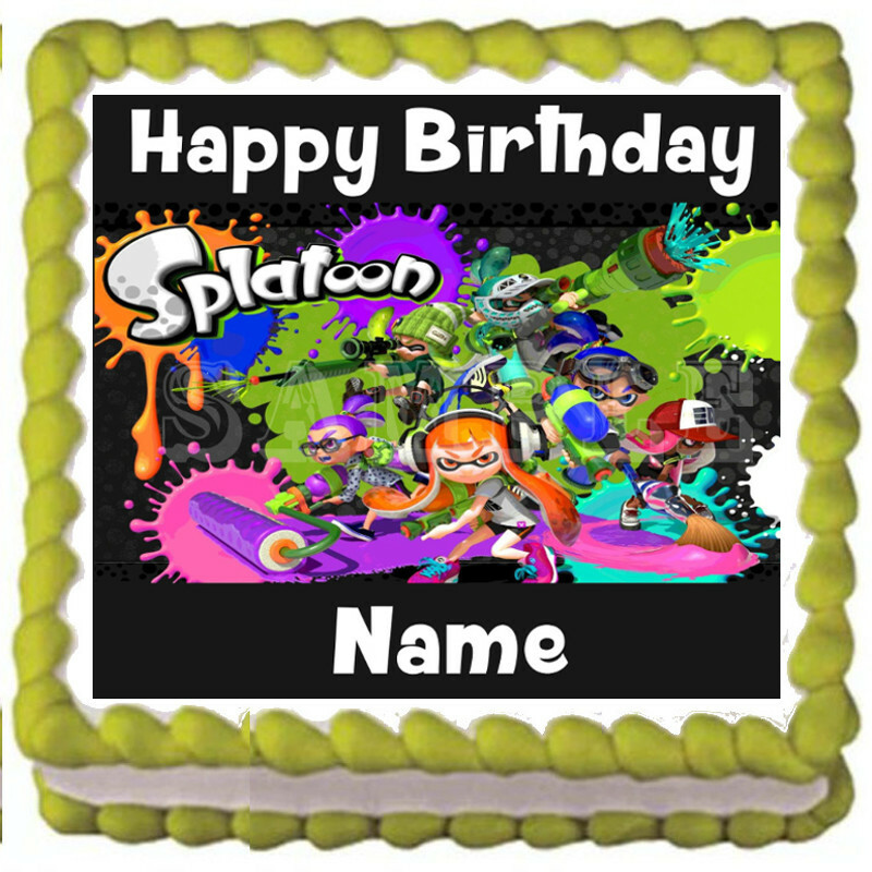 SPLATOON Party Edible Cake topper image | eBay