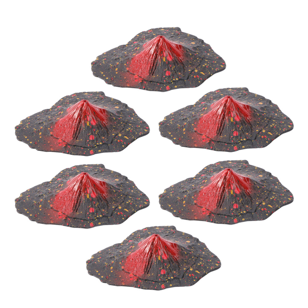 6pcs Volcano Model Artificial Volcano Model Volcanic Ornament Fake ...