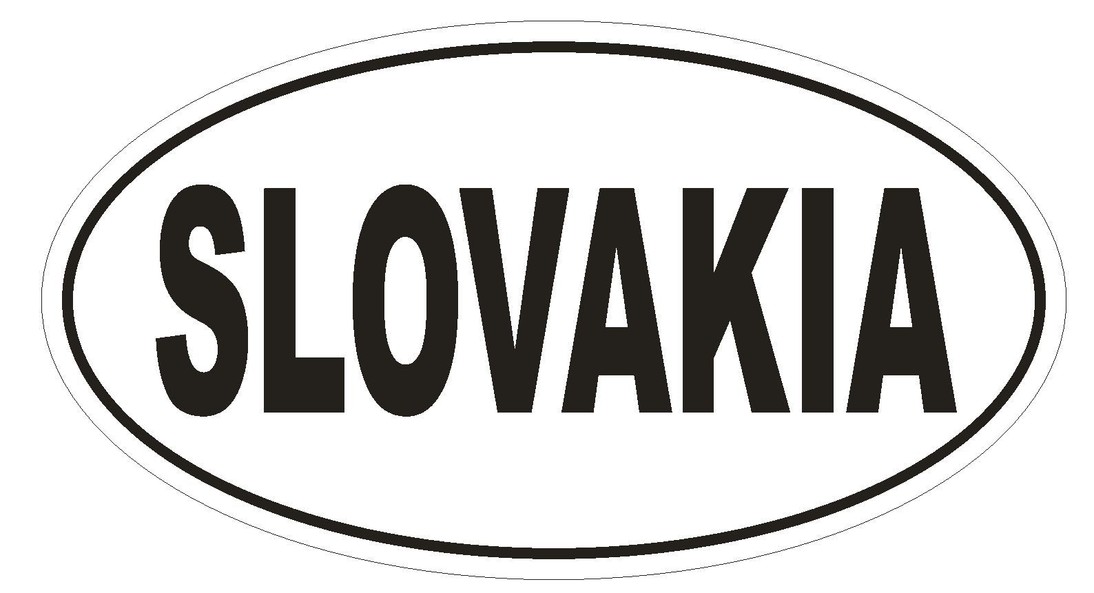 Slovakia Oval Bumper Sticker or Helmet Sticker D2260 Euro Oval Country ...