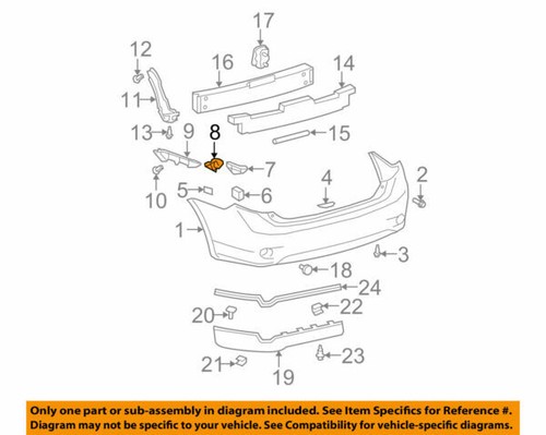 52158-12090 Toyota Support, rear bumper side, no.2 lh 5215812090, New ...