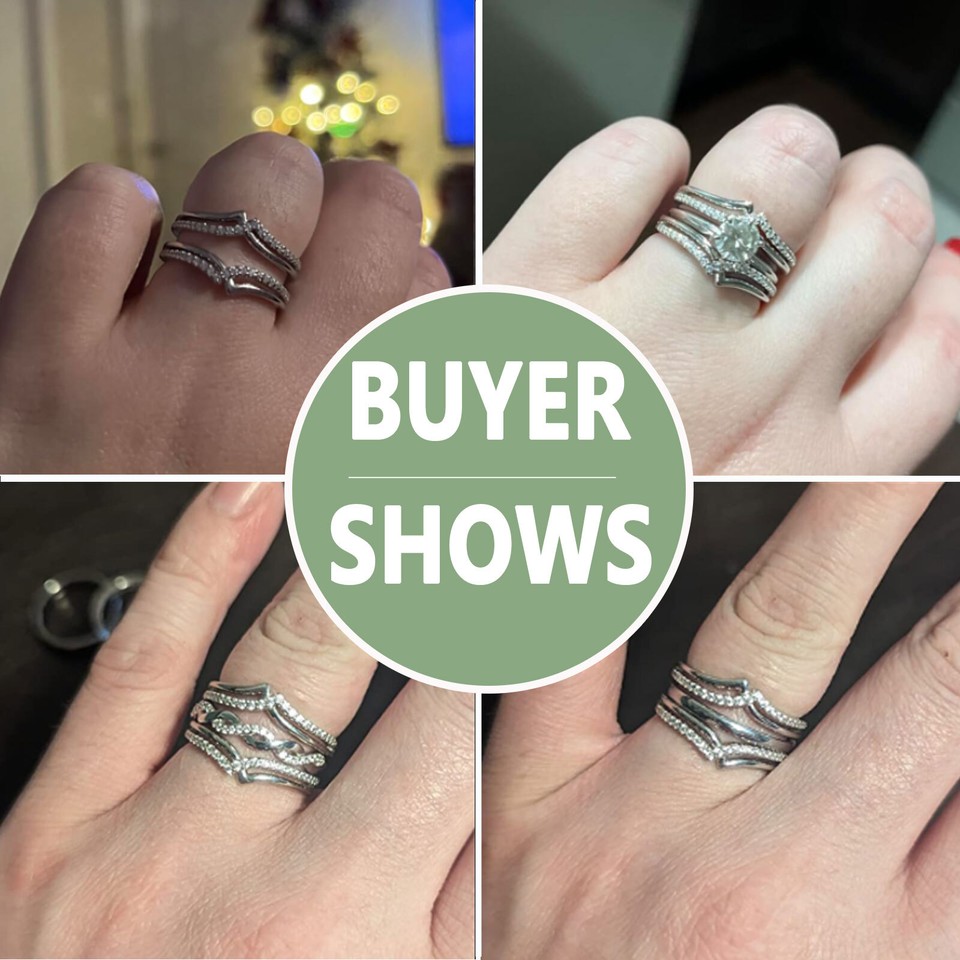 Adjustable Ring Enhancers Wedding Anniversary Bands for Engagement Ring ...