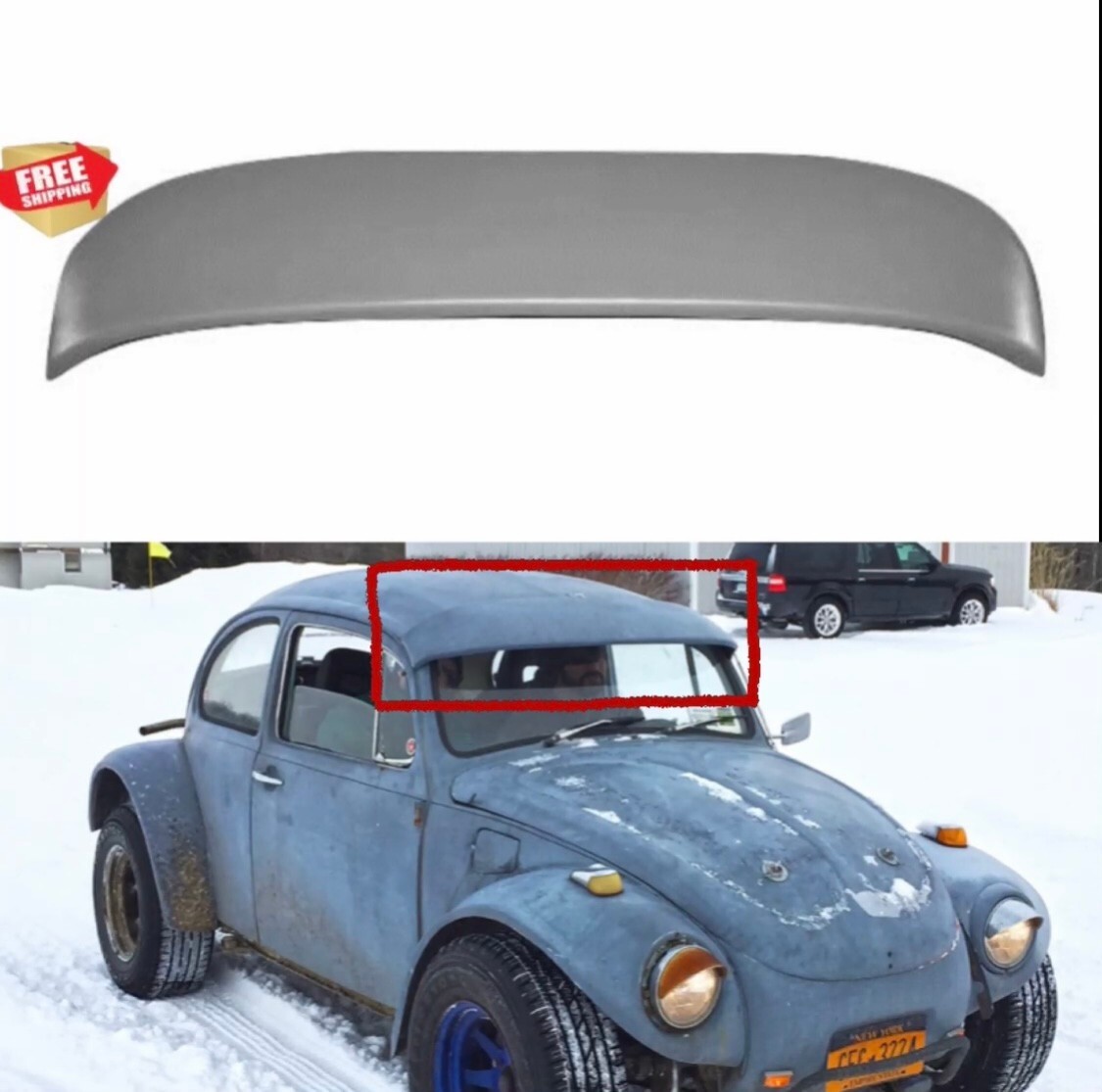 1949-77 VW Beetle BUG 1971-79 Super Beetle Front visor sunshade | eBay
