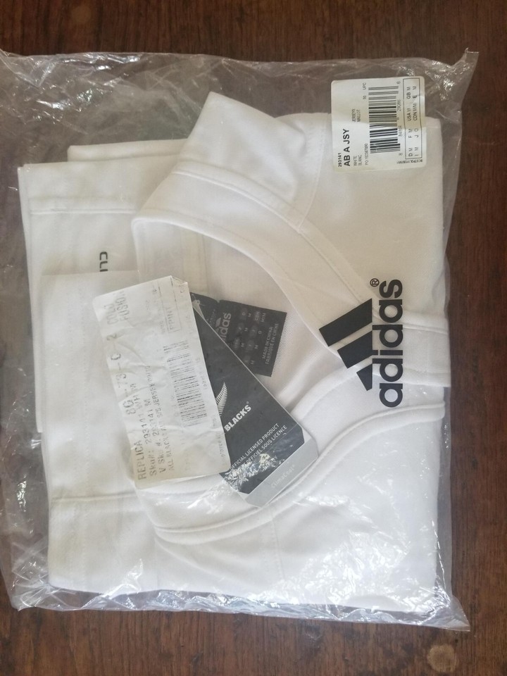 Adidas 2011 New Zealand All Blacks Rugby World Cup RWC Medium Jersey ...