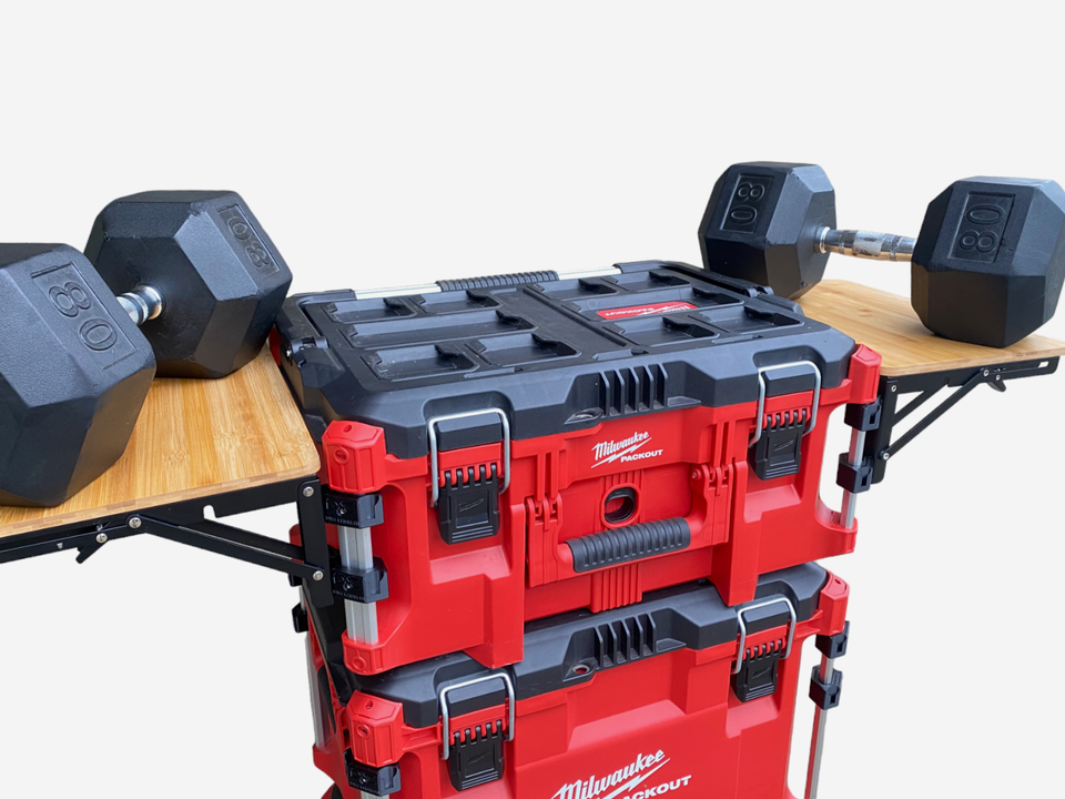 Milwaukee Packout, Quick Detaching/Folding Bamboo Table | eBay