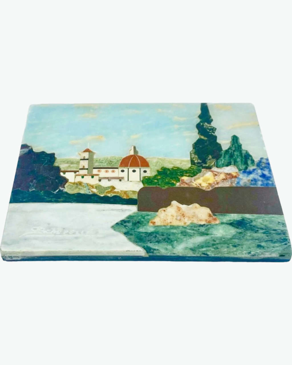Renzo Scarpelli Pietra Dura Mosaic Tile Italian Landscape G.Ugolini | eBay