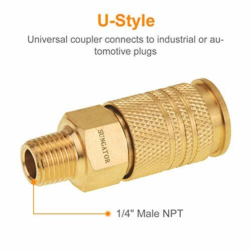 Air Fittings Air Coupler And Plug Kit Solid Brass Quick Connector Set ...