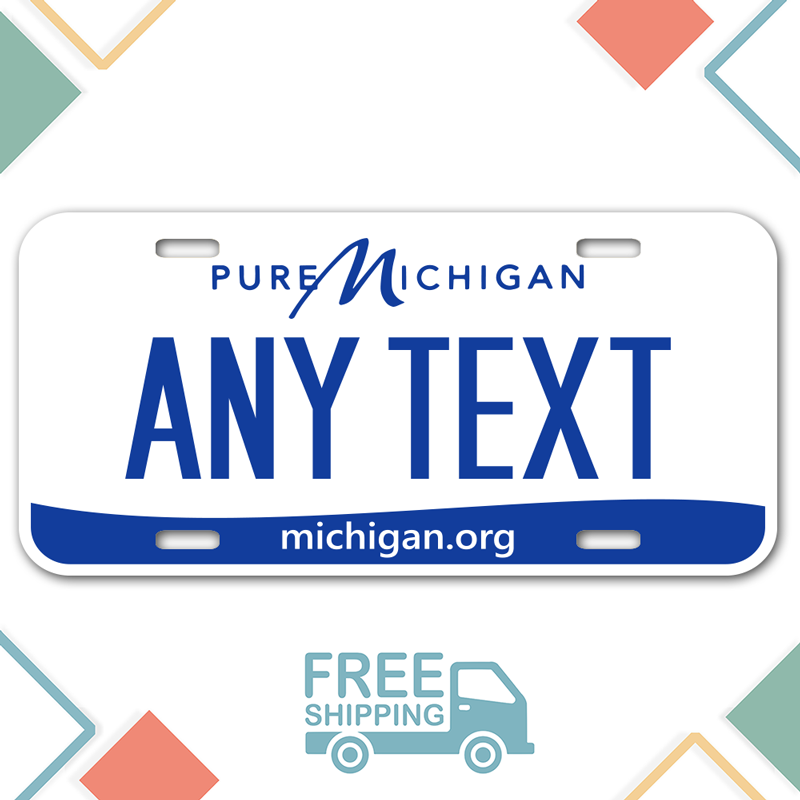 PERSONALIZED Michigan license plate - Any text, free shipping. Custom ...