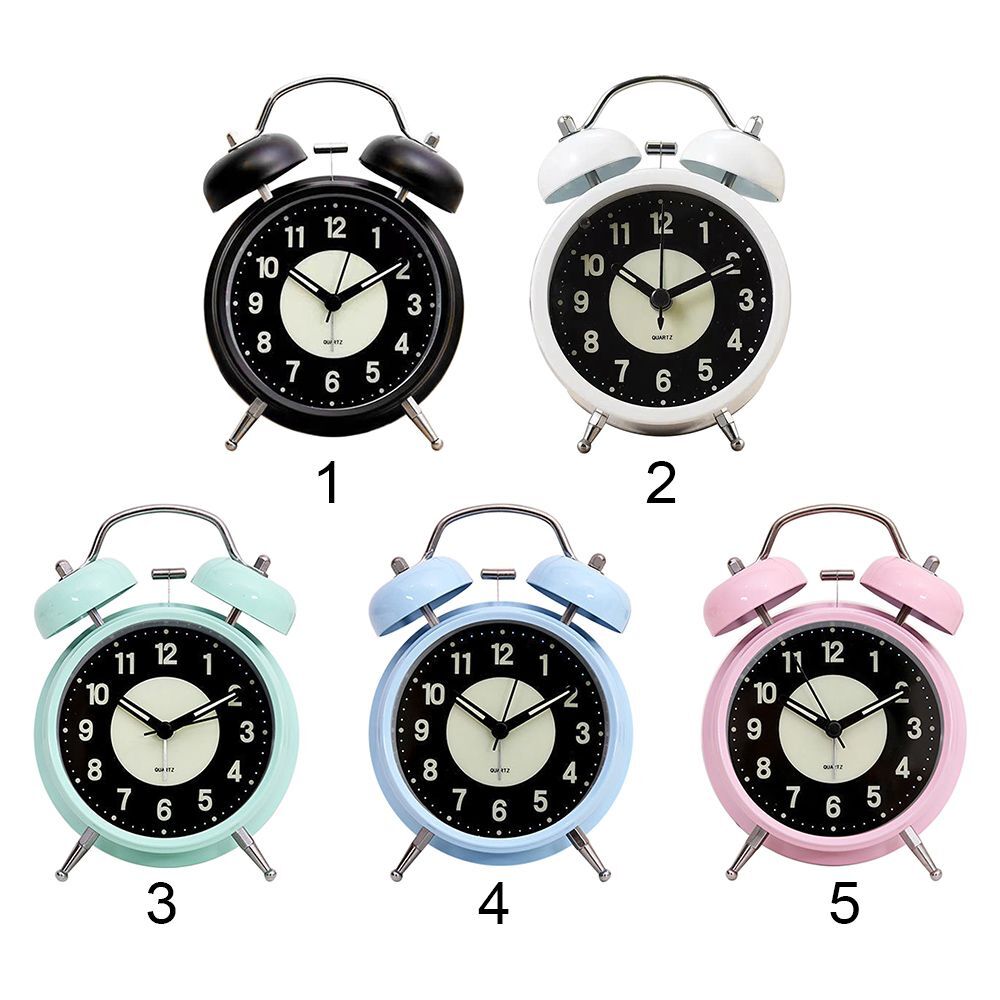 Quartz Battery Operated Alarm Clock Home Decor Number Clock Bedside ...