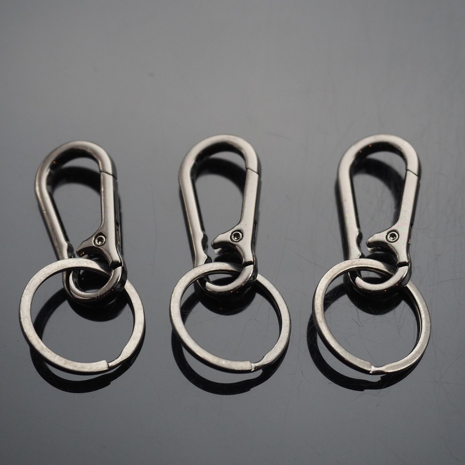 3pcs Keychain Key Ring Carabiner Clip Keyring Chain Fob Holder - Gun ...