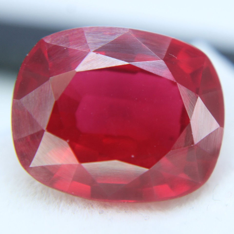 15.80 Ct Certified Natural Ruby Red Eye Clean Cushion Shape Loose ...