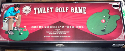 Toilet Golf Game Green Gag Gift Potty Putter Bathroom Ball Putting | eBay