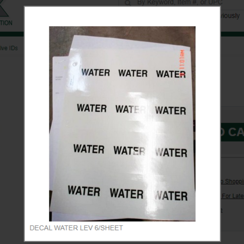 DECAL WATER LEV 6/SHEET # D37/38-W | eBay