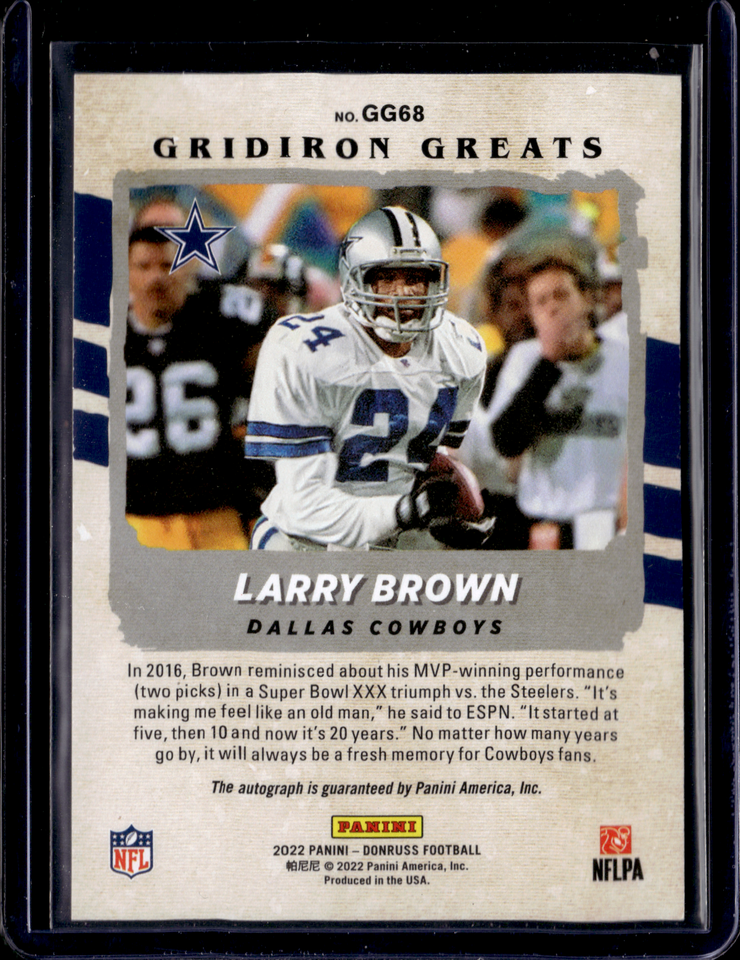 2023 Panini Gridiron Greats Autographs #3 Larry Brown | eBay
