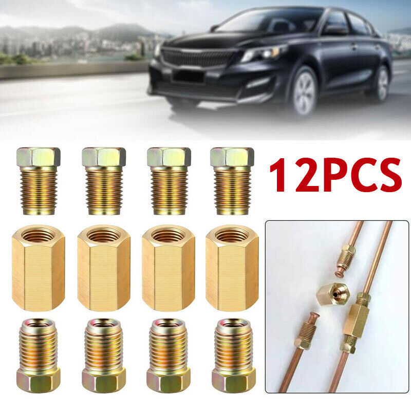 12Pcs 3/16 Inch Brake Line Repair Female Union Inverted Tube Fittings ...