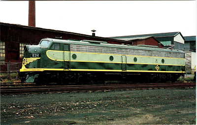 Postcard Erie 834 New Traditional Locomotive Erie Railroad Colors | eBay