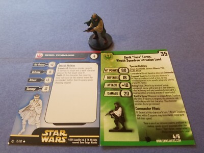 Star Wars Miniatures Virtual+Regular Card Garik "Face" Loran (Commando ...