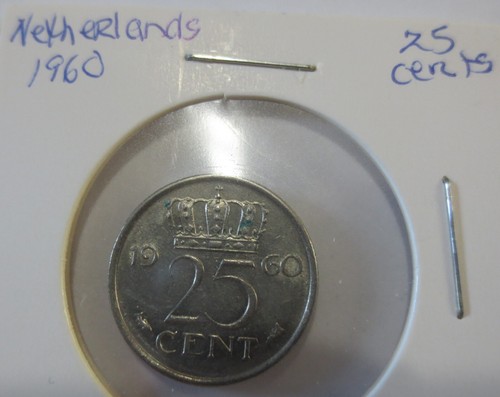 Netherlands 1960 25 Cents Coin | eBay