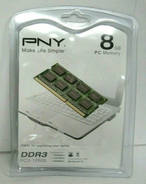 PNY 8GB SO-DIMM 1600MHz PC3-12800 DDR3 Memory MN8192SD3-1600-X9 for ...