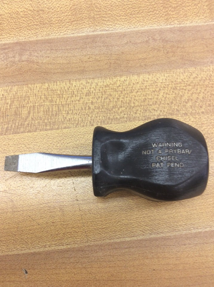 Snap On SDD1 Black Handle Stubby Flathead Screwdriver | eBay