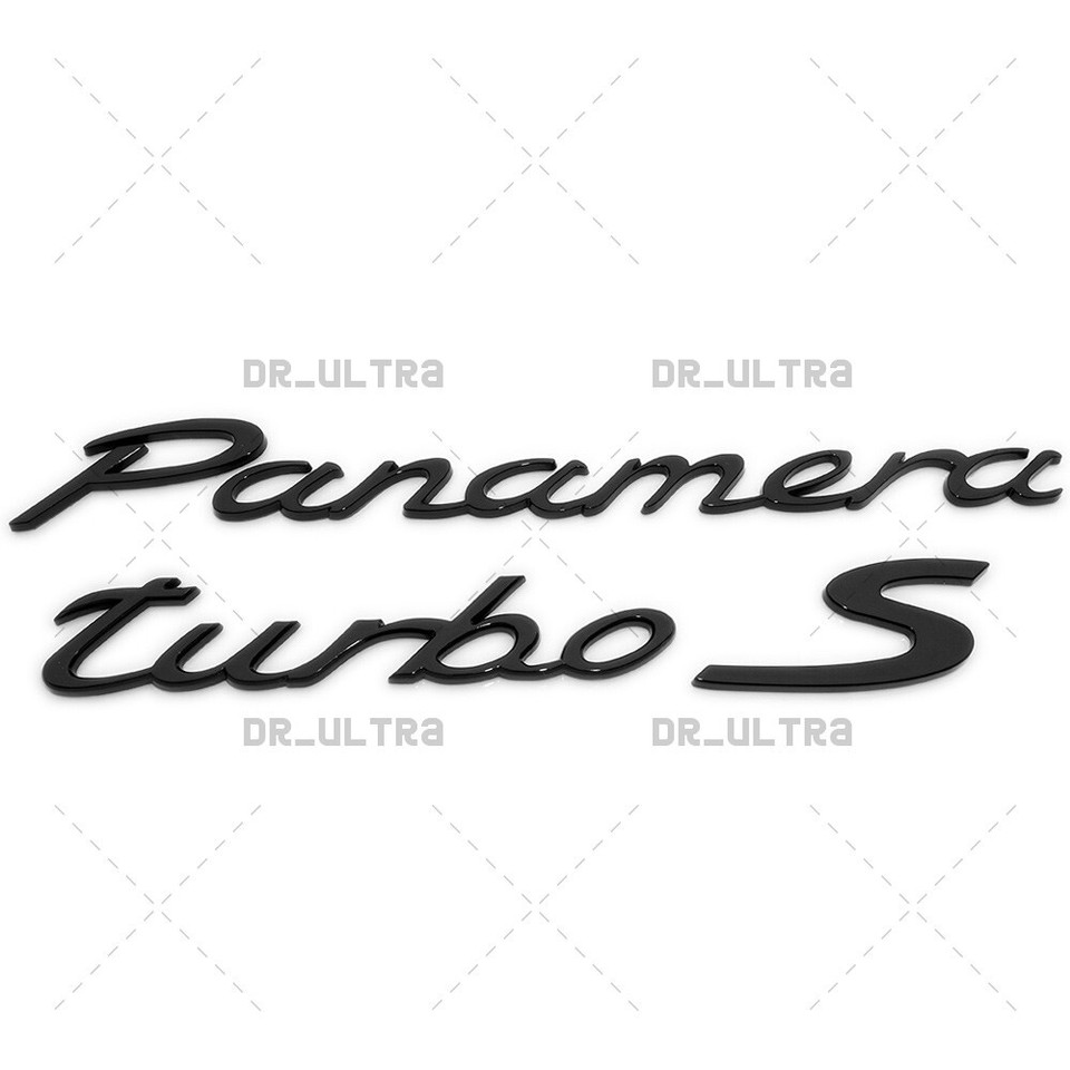 New For Porsche Panamera Turbo S 970 Gloss Black Letters Rear Badge ...