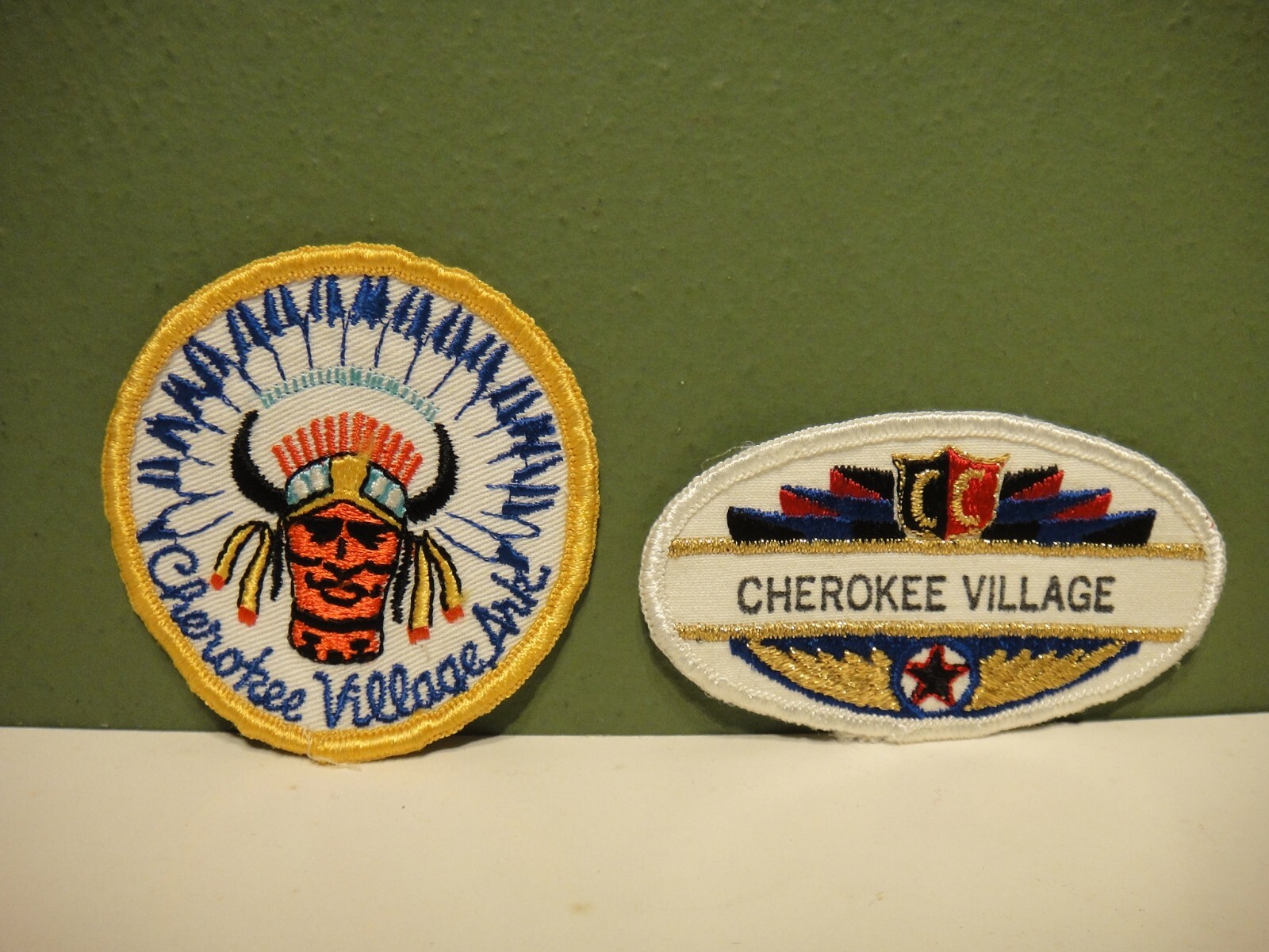 Travel Vacation Patches - Lot of 2 Cherokee Village Ark Arkansas Indians | eBay