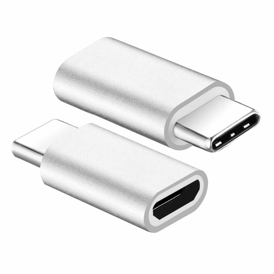 Micro USB Female to Type C Male Adapter Converter Micro-B to USB-C ...