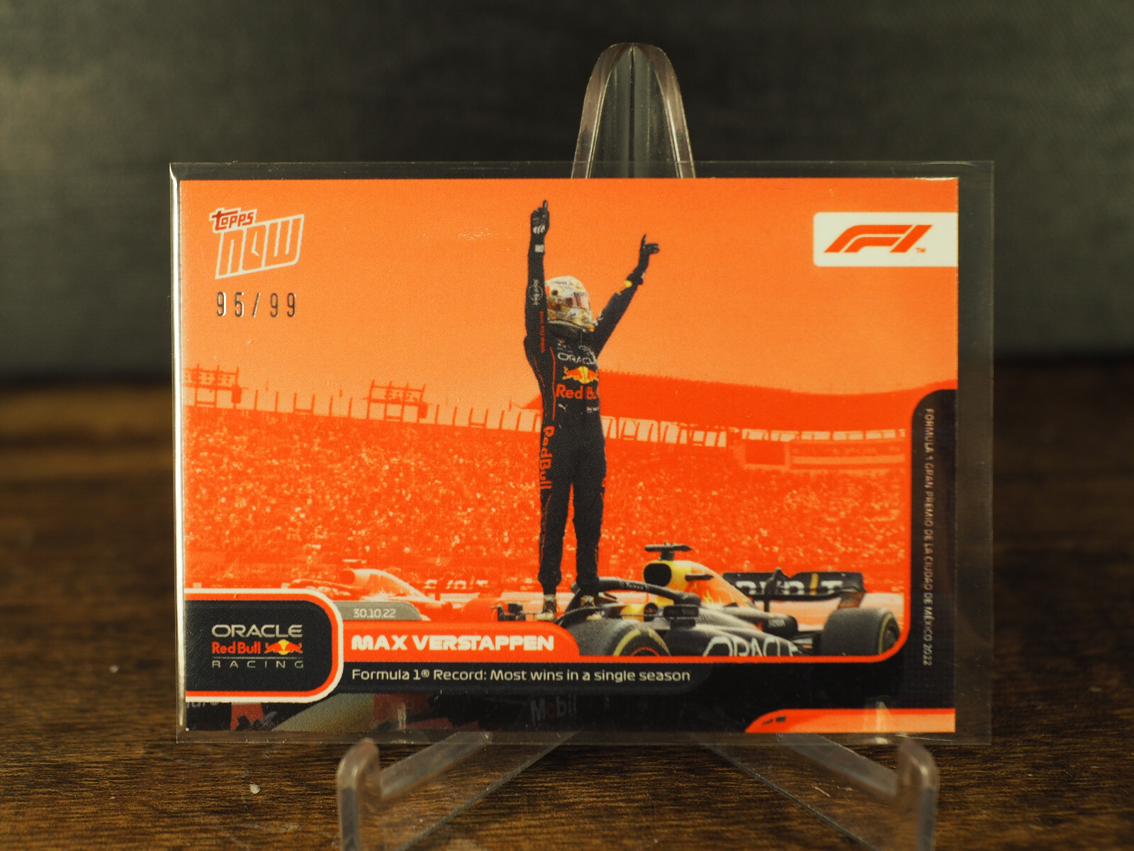 2022 Topps Now Formula 1 F1 Racing Card Max Verstappen #73 Red Parallel ...