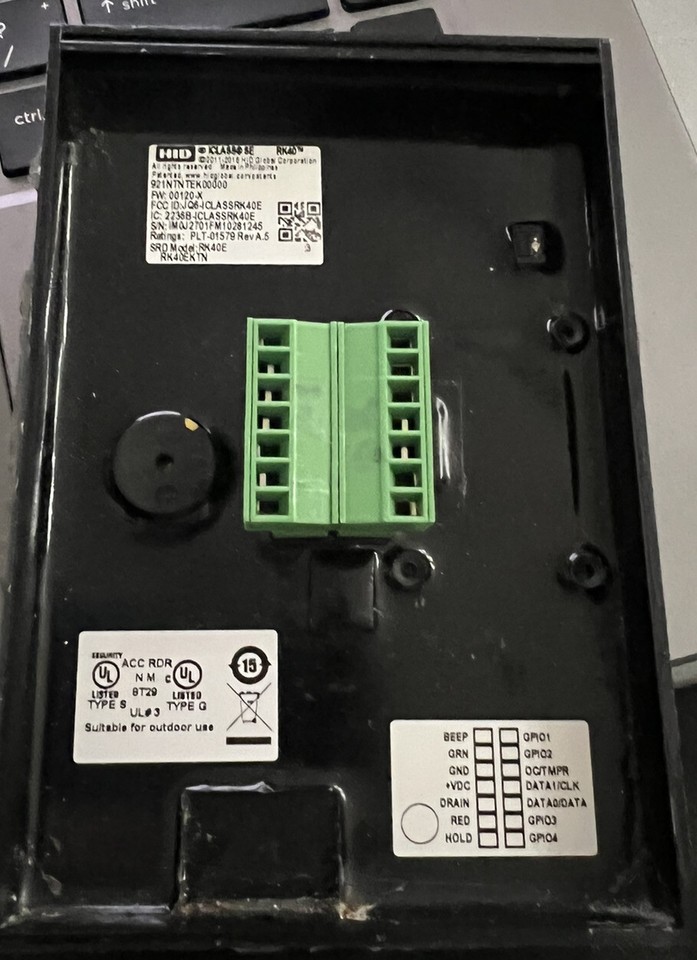 HID 921NTNTEK00000 iCLASS SE RK40 Keypad Card Proximity Reader | eBay