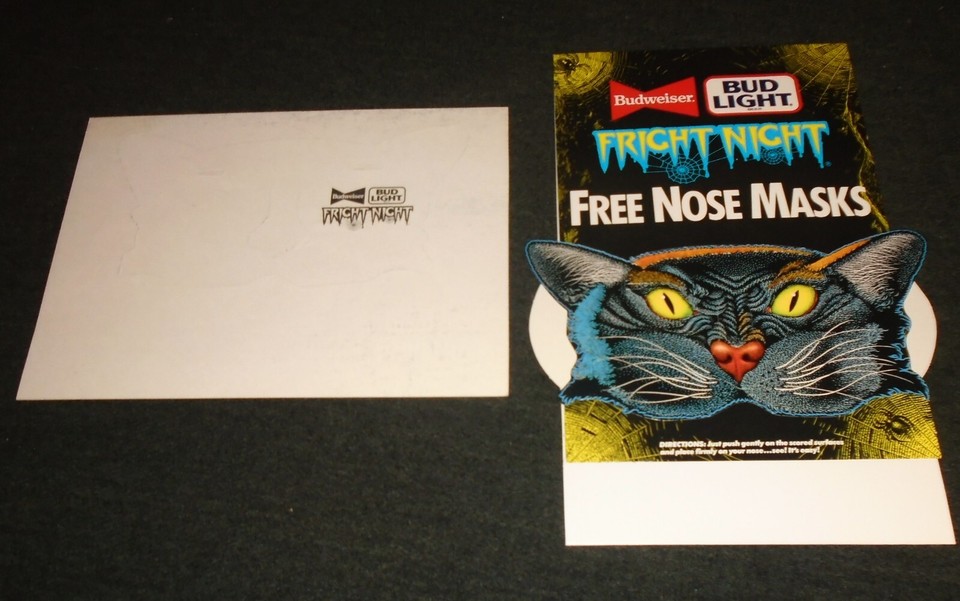 Set of 2 Vintage Budweiser & Bud Light Beer Fright Night Halloween Nose ...