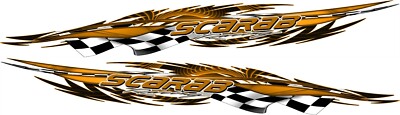 96" set Scarab Vinyl Boat Auto Wrap Trailer Truck Graphics Decals ...