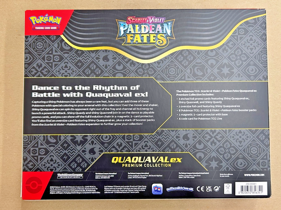 Pokemon Paldean Fates Premium Collection Quaquaval EX New Sealed ...