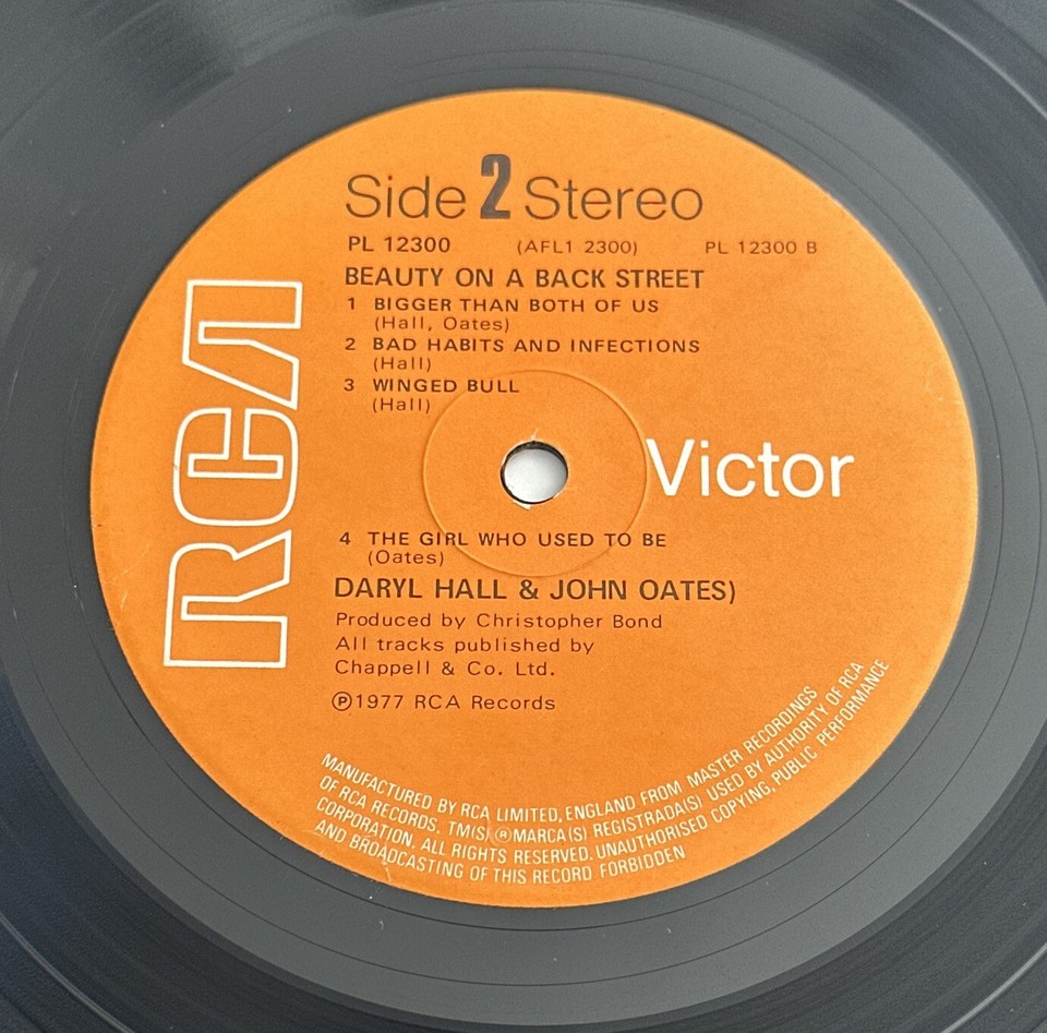 Daryl Hall And John Oates, Beauty On A Back Street Pop Rock Lp Vinyl ...