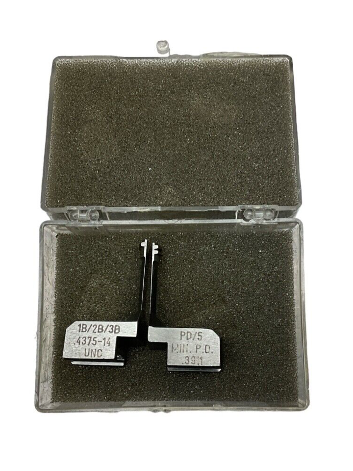 JOHNSON GAGE .4375-14 UNC .3911 PD/5 Thread Gage / Comparator Segments ...