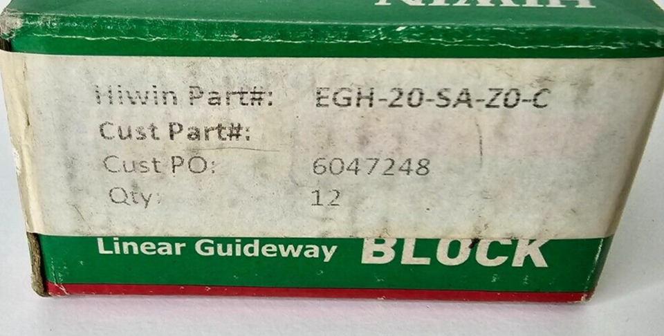 HIWIN H20S Linear Guideway BLOCK EGH-15-SA-Z0-C+E2, EGH-20-SA-Z0-C | eBay