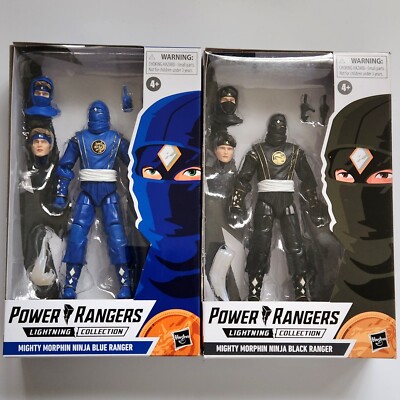 Power Rangers Ninjetti (Ninja) Lightning Collection Lot of 2 (Black ...